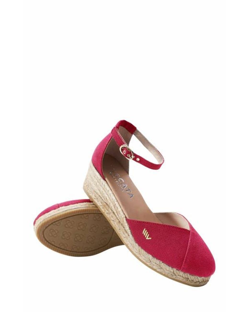VISCATA Formiga Canvas Espadrille Wedges in Red | Lyst