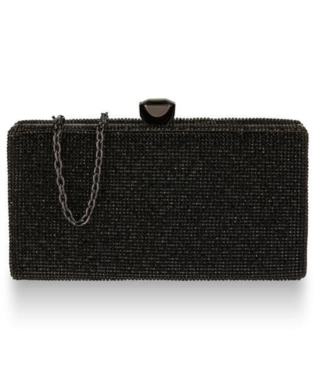 Whiting & Davis Olivia Crystal Top Minaudiere in Black | Lyst