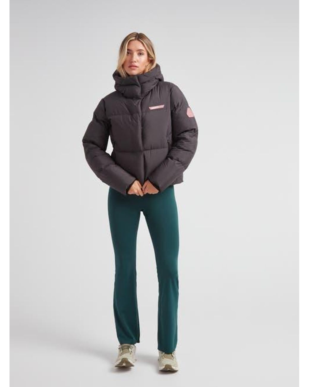 Jacket Star Shower Long Sleeve Puffer Jacket in Gray | Lyst