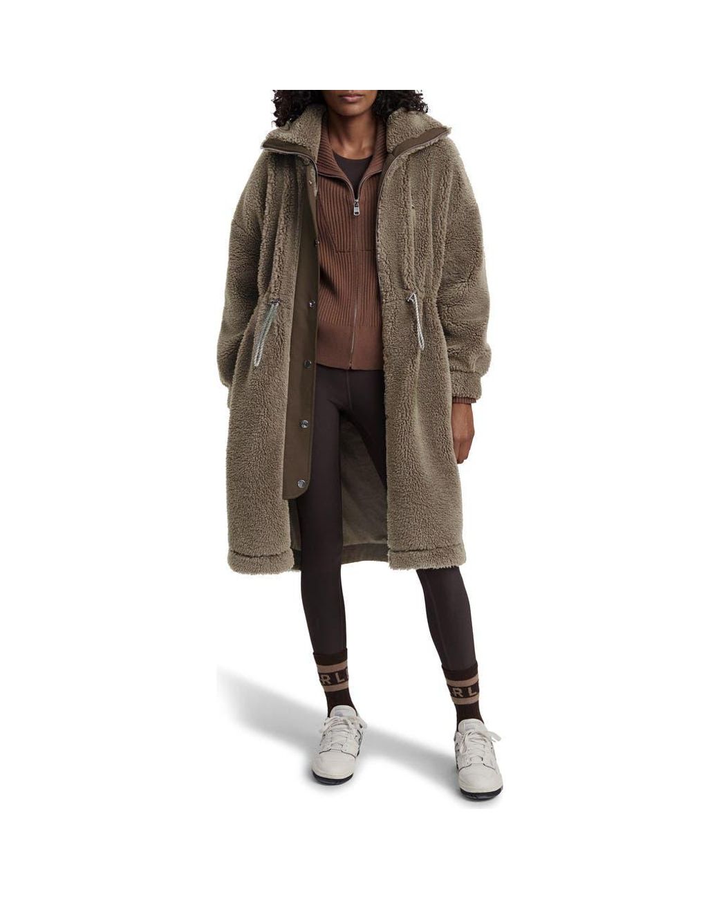 Varley Jones High Pile Fleece Jacket in Brown | Lyst