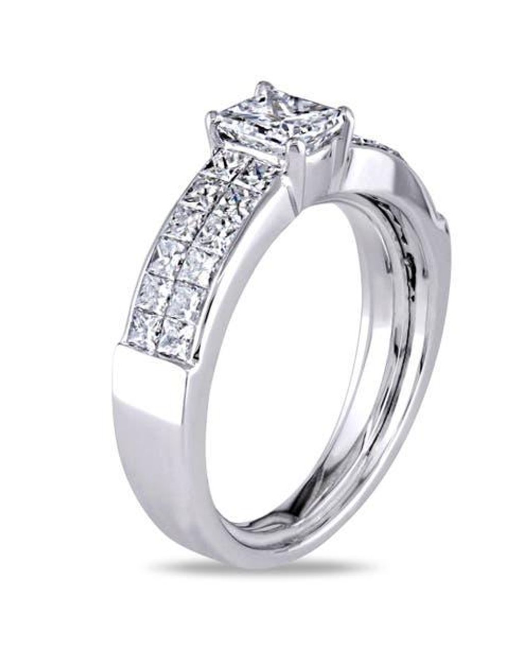 Julianna B Diamond Channel Set Engagement Ring 18K in Metallic | Lyst