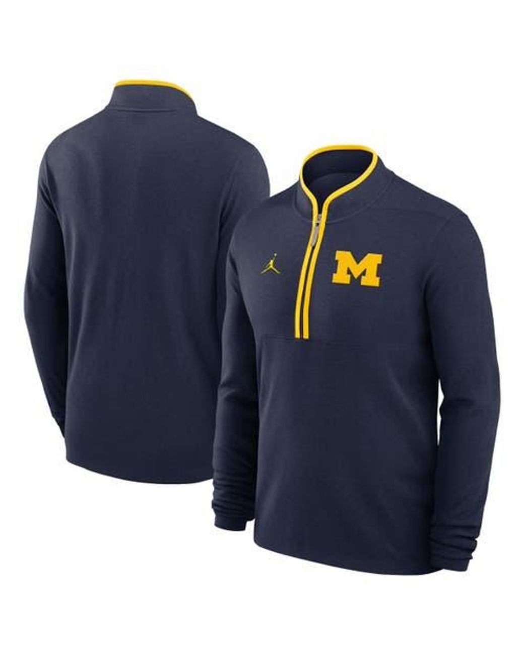 Nike Jordan Brand Michigan Wolverines Victory Half-Zip Sweatshirt in Blue for Men | Lyst