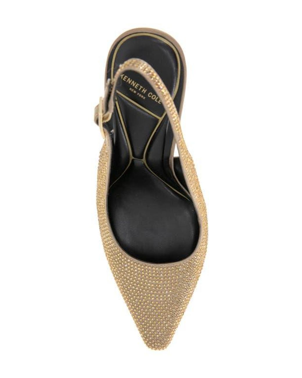 Kenneth Cole Quinnly Crystal Slingback Pointed Toe Pump in Metallic | Lyst