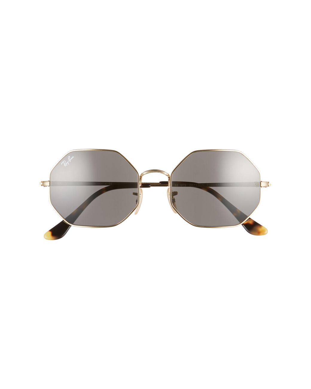Ray Ban 1972 54mm Octagon Sunglasses In Gray Lyst