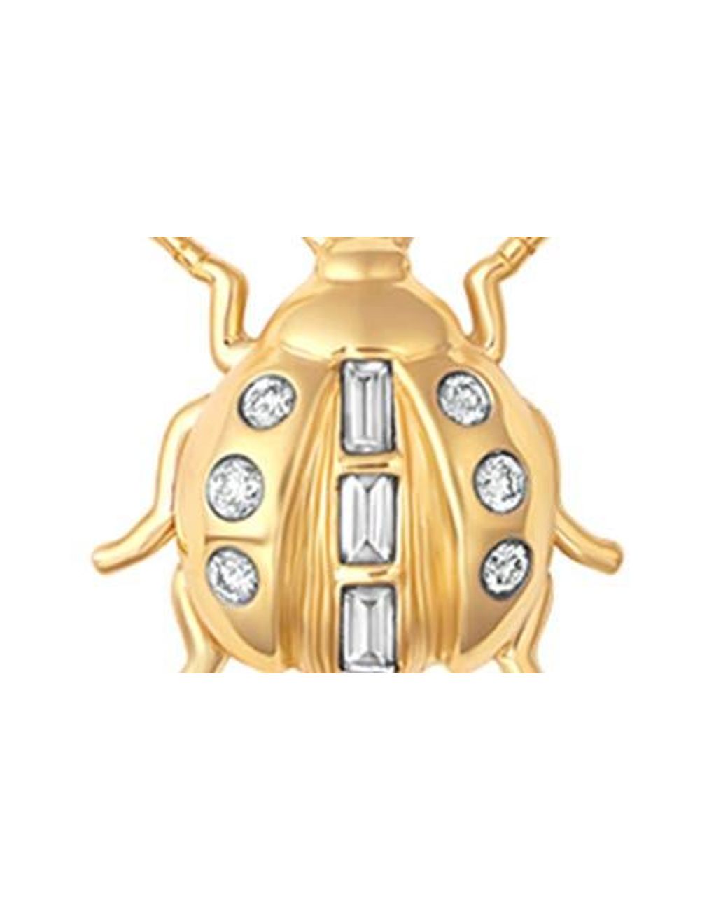 Sara Weinstock Lady Bug Diamond Necklace in Metallic | Lyst