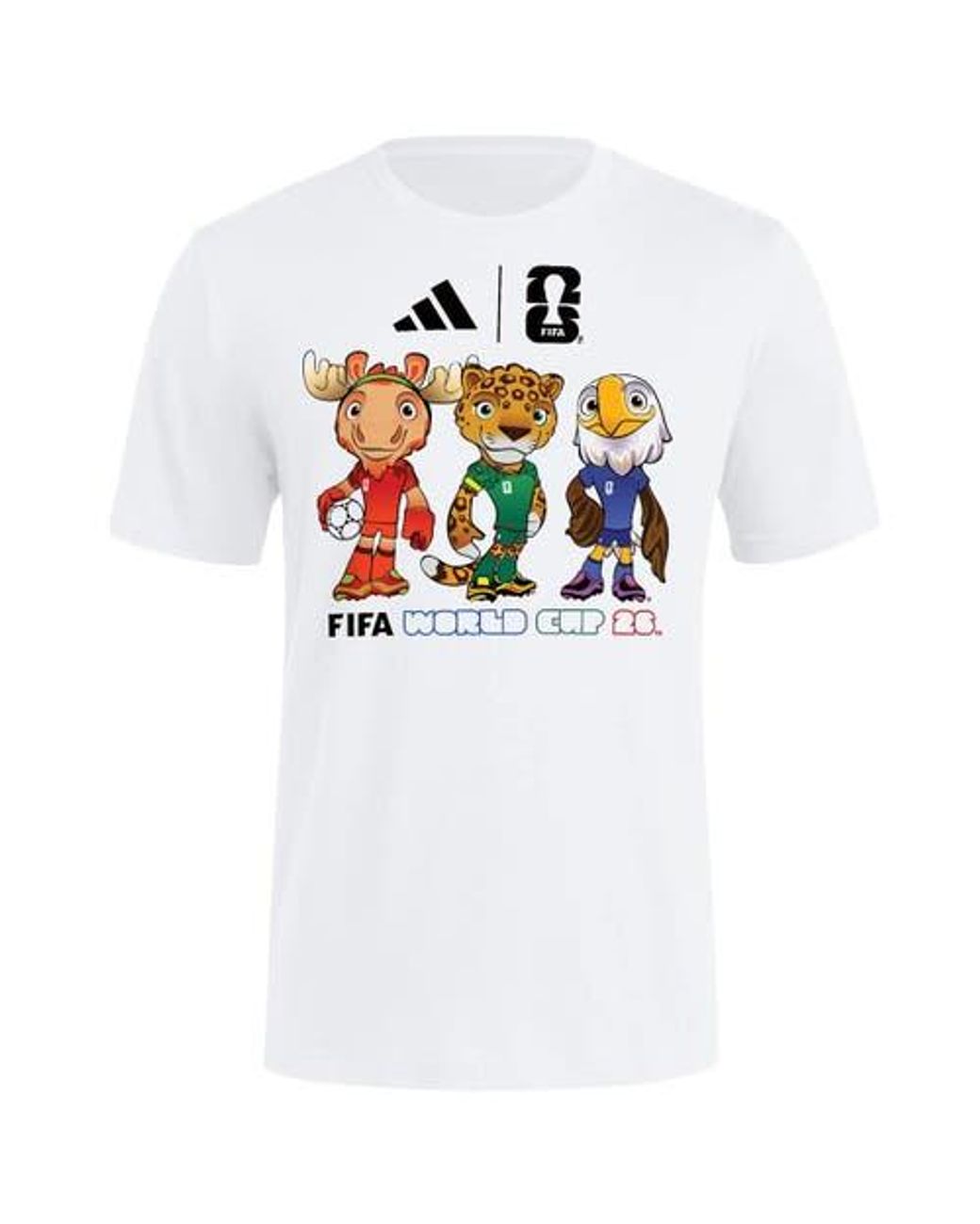 adidas Fifa World Cup Gear 2026 Fifa World Cup Mascot T-Shirt in White ...