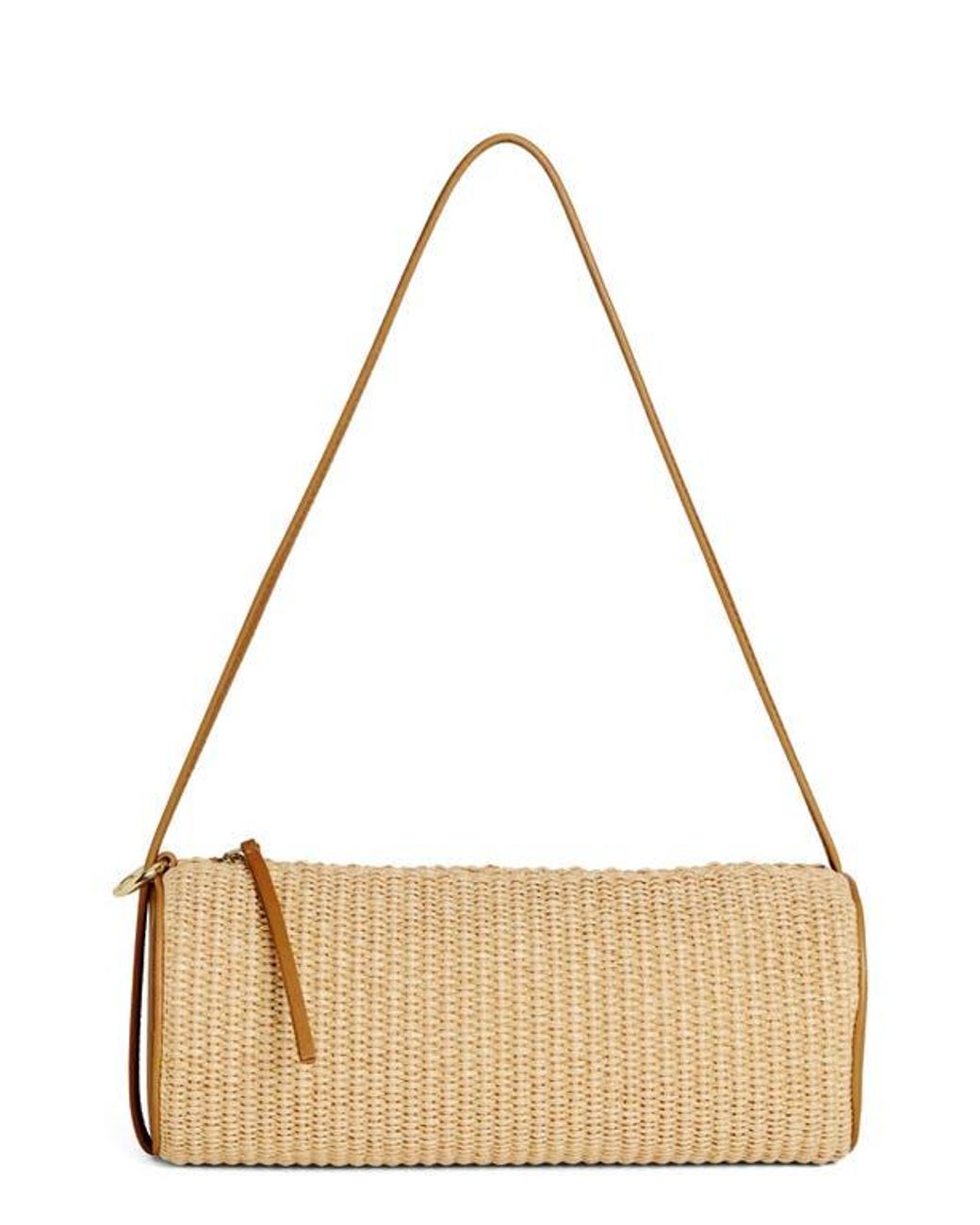 Reformation Simona Suede Cylinder Shoulder Bag in Natural | Lyst