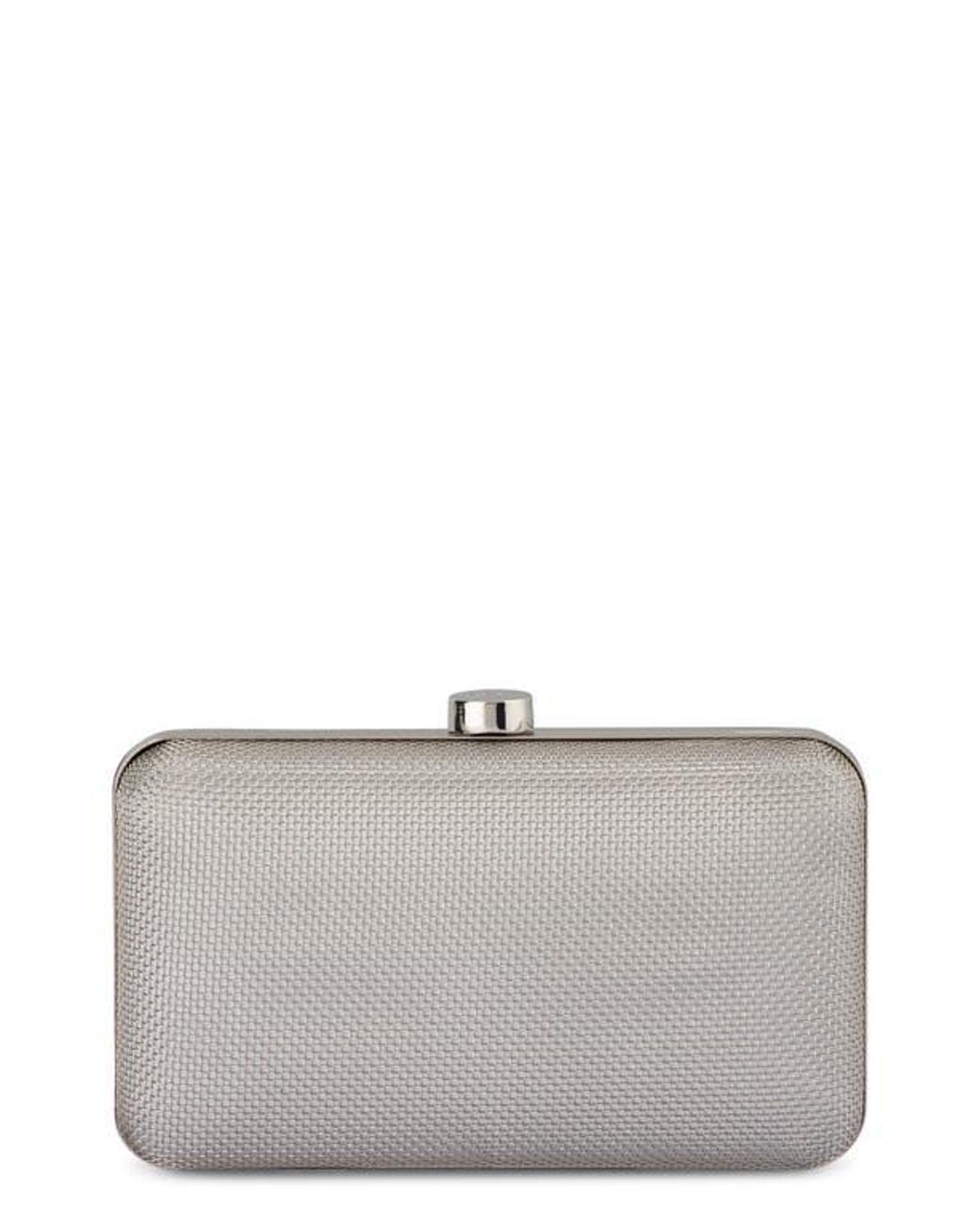 OLGA BERG Jen Mesh Frame Clutch in Gray | Lyst