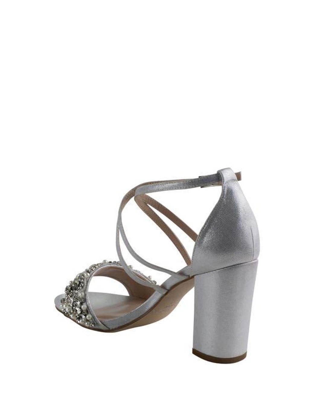 Paradox London Hira Block Heel Sandal in White | Lyst