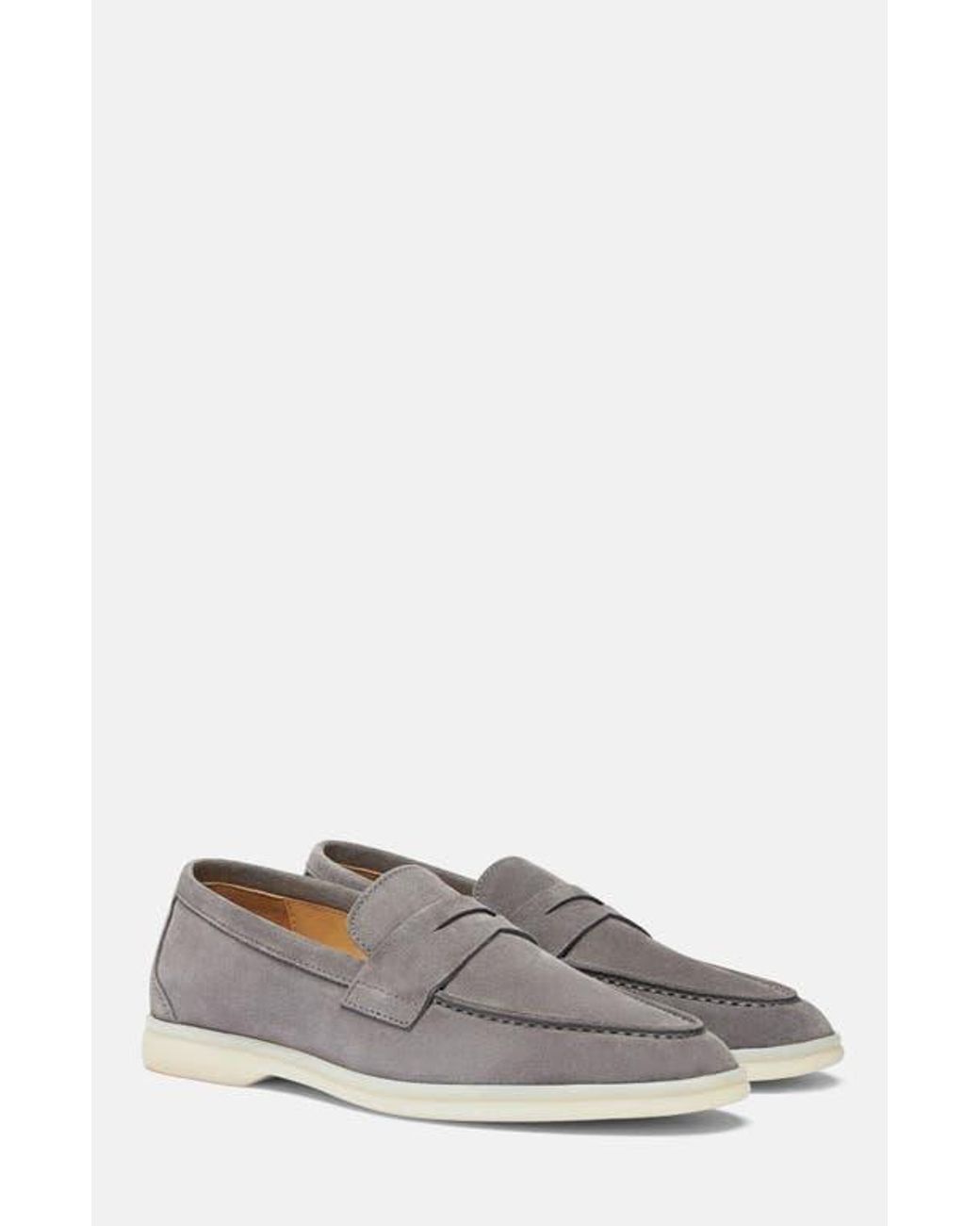 SCAROSSO Luciana Loafers in Gray | Lyst