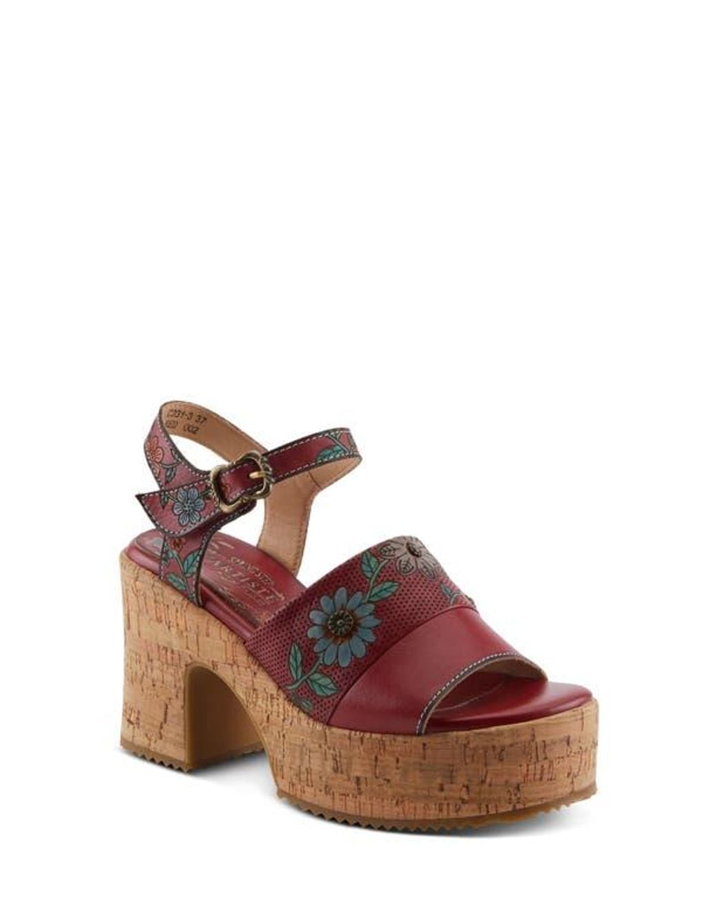 Spring Step Halena Platform Sandal in Red | Lyst