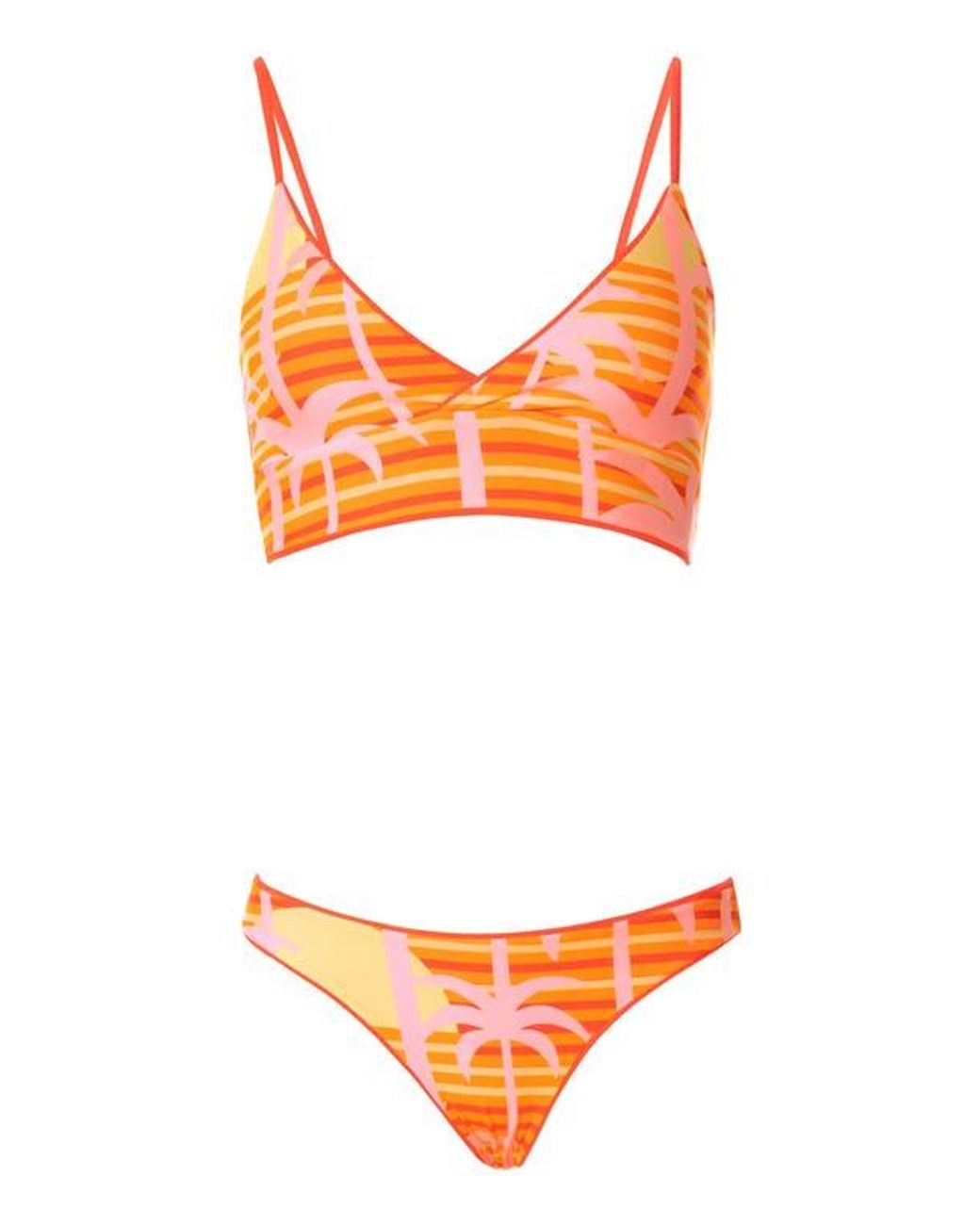 Maaji Sunset Punch Iconic Reversible Bikini Bottoms in Red | Lyst