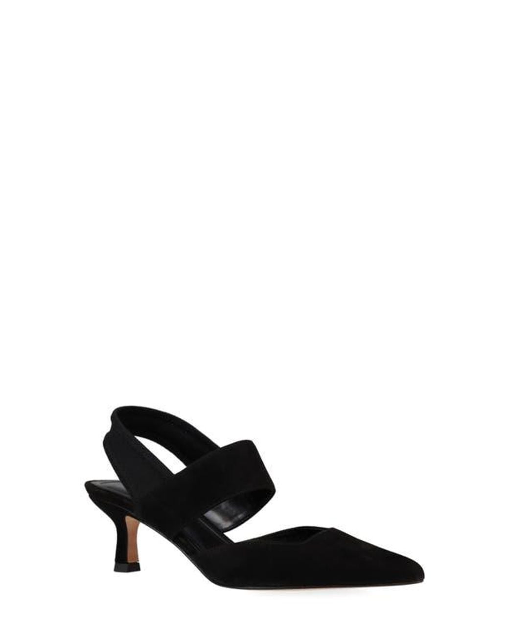 Pelle Moda Kiam Slingback Pointed Toe Kitten Heel Pump in Black | Lyst