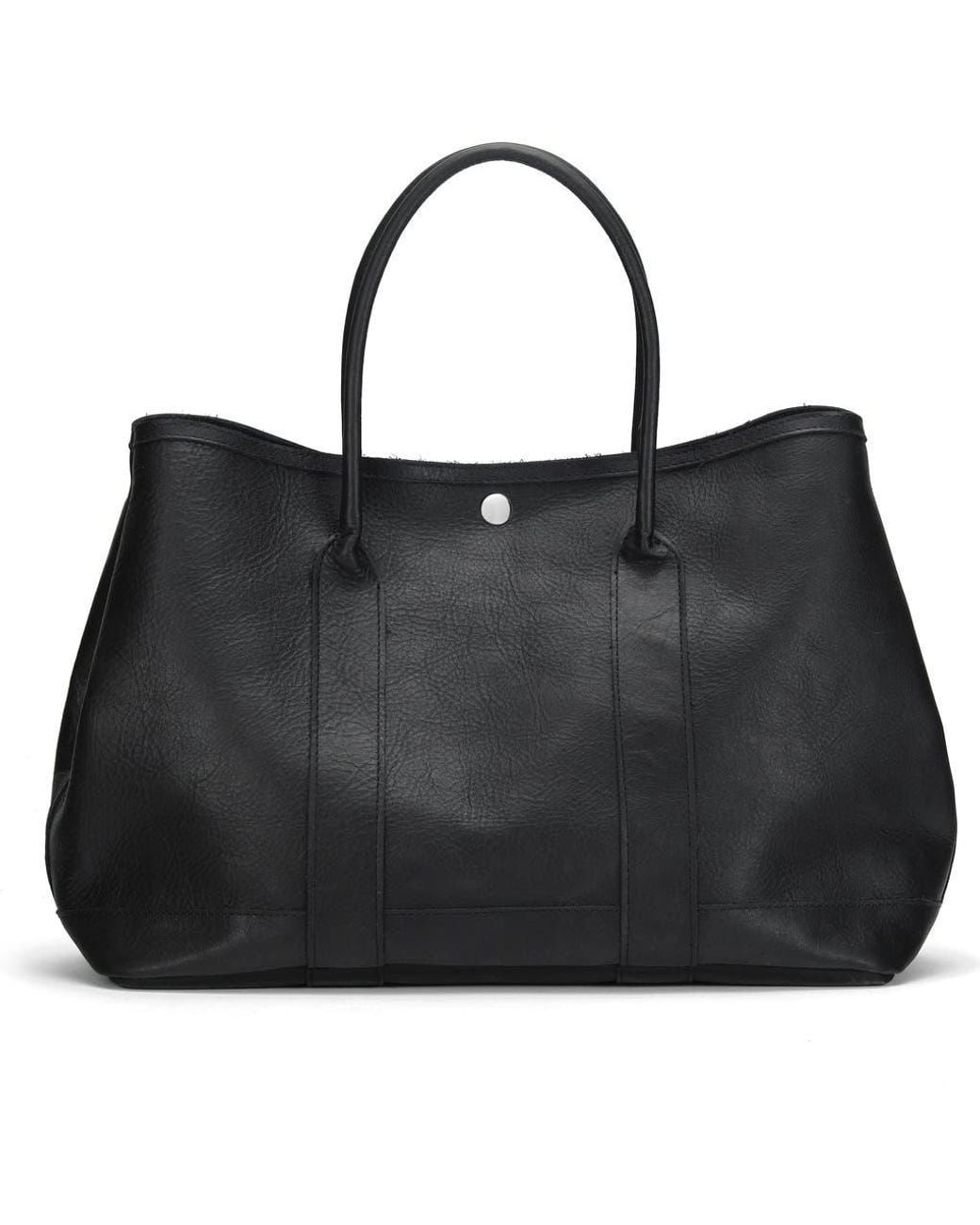 EZRA ARTHUR Audrey Soft Steer Leather Tote Bag in Black | Lyst