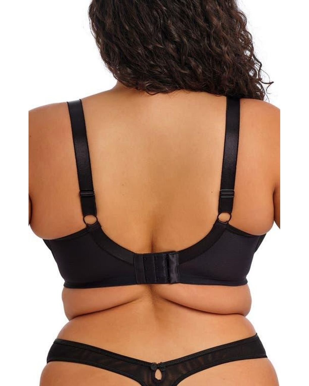 Elomi Teagan Padded Underwire Half Cup Bra in Black | Lyst