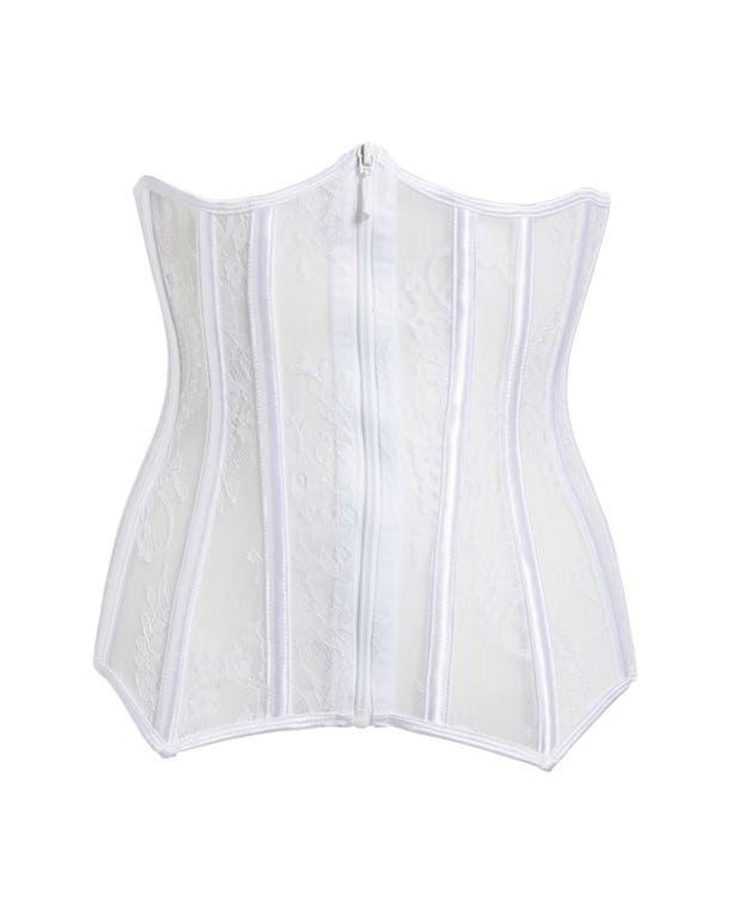Coquette Lace Waist Cincher in White | Lyst