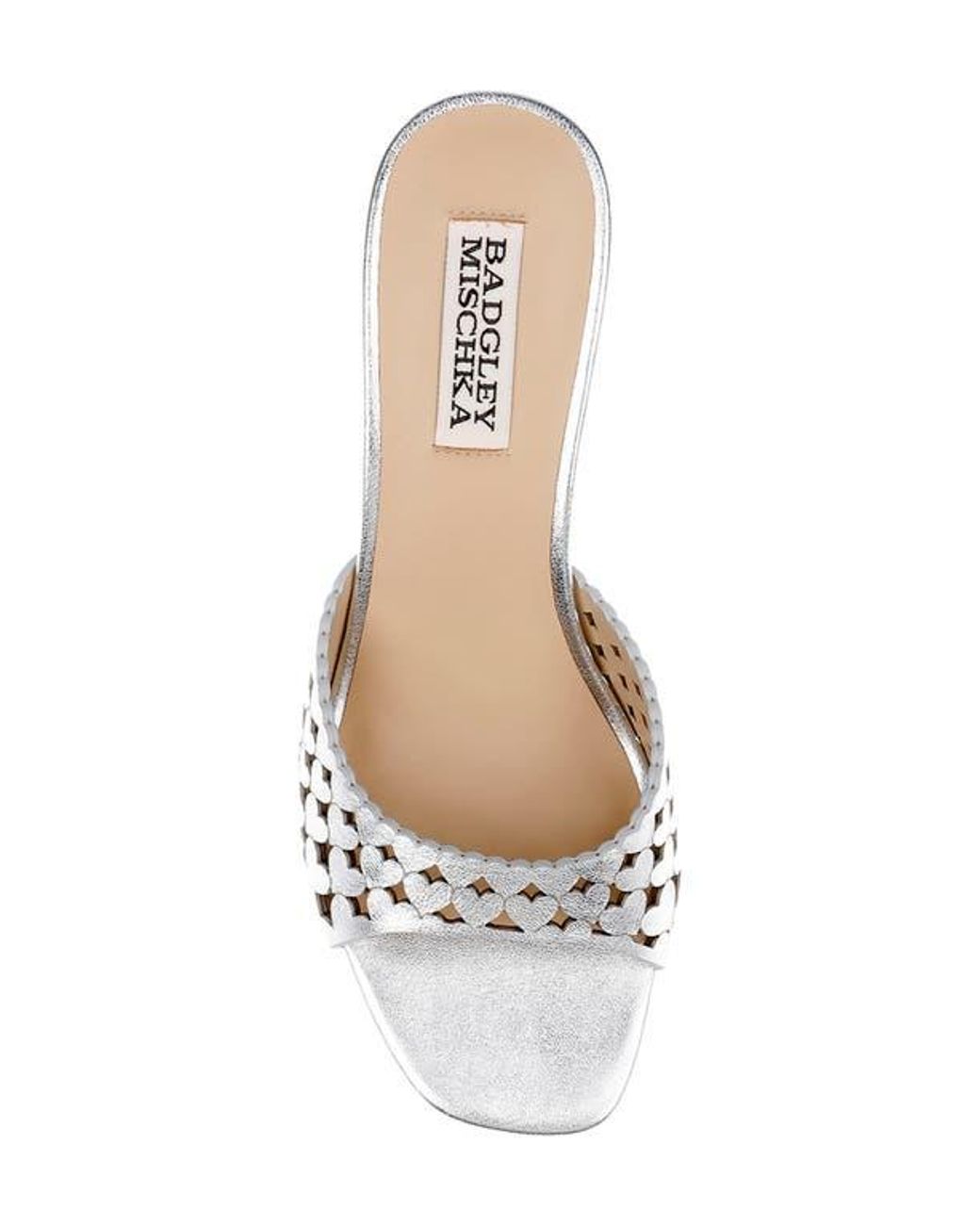 Badgley Mischka Windy Slide Sandal in White | Lyst