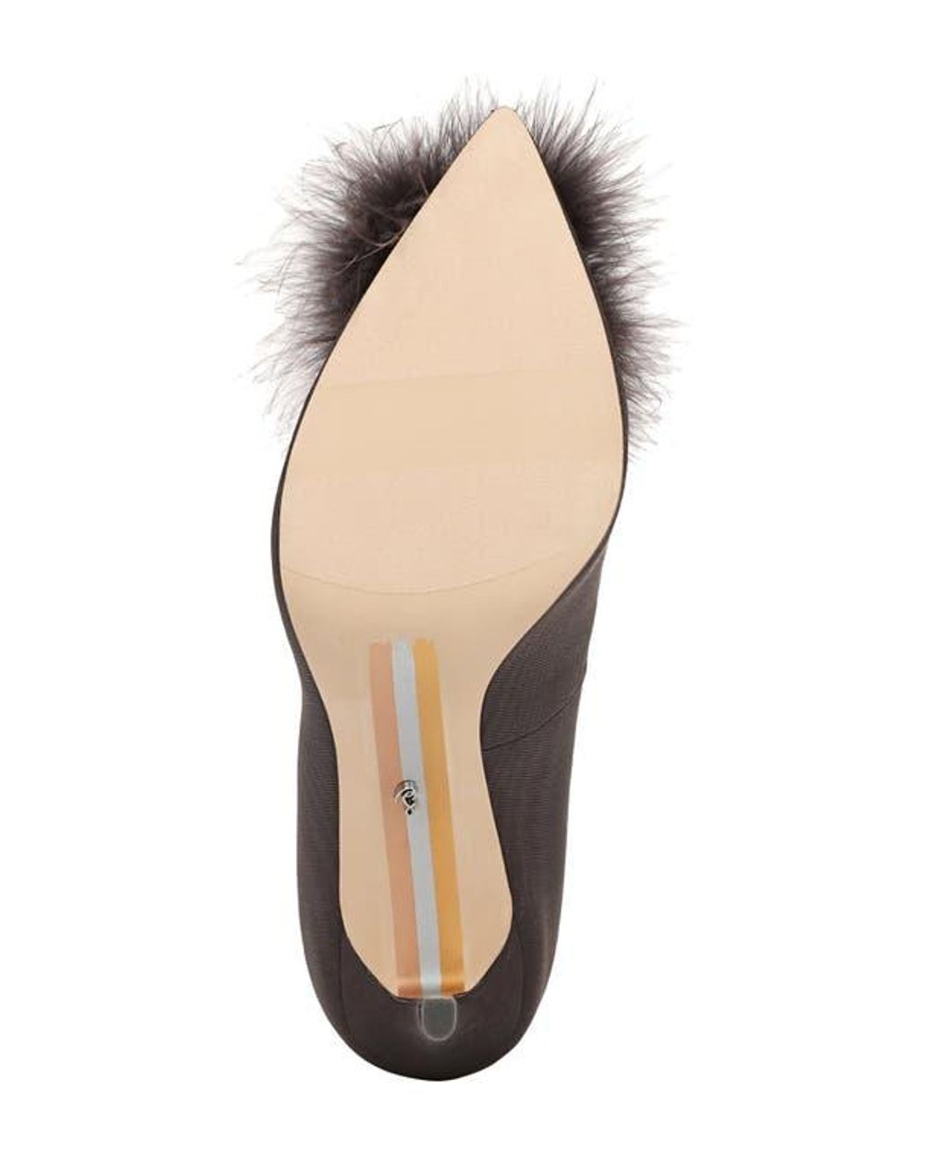 Sam Edelman Hazel Feather Embellished Pump in Gray | Lyst