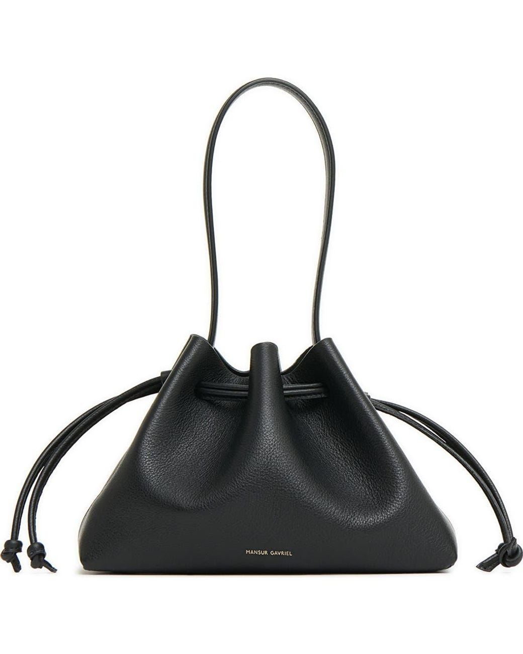Mansur Gavriel Drawstring Pouchette in Black | Lyst