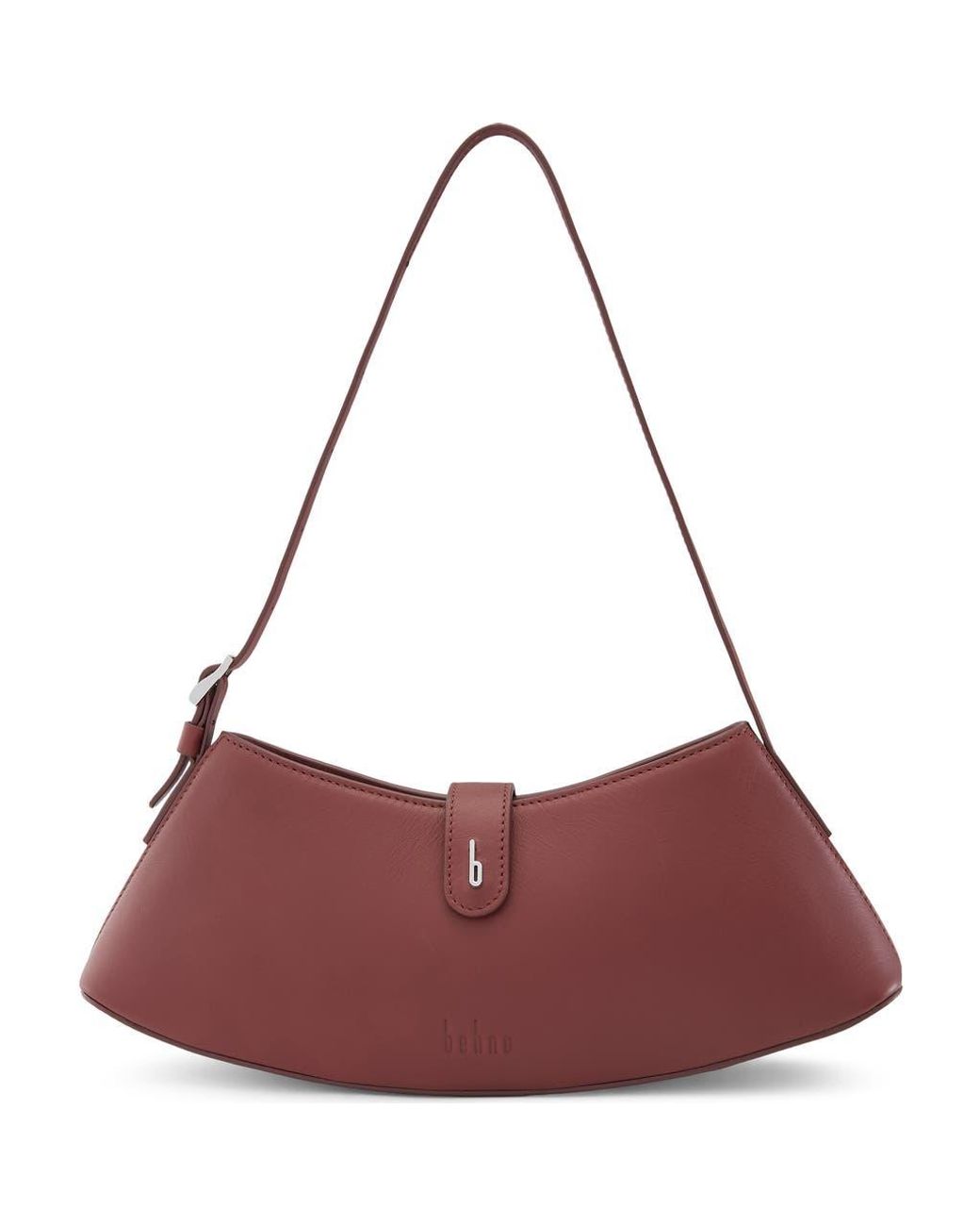 BEHNO Mini Ruth Leather Shoulder Bag in Red | Lyst