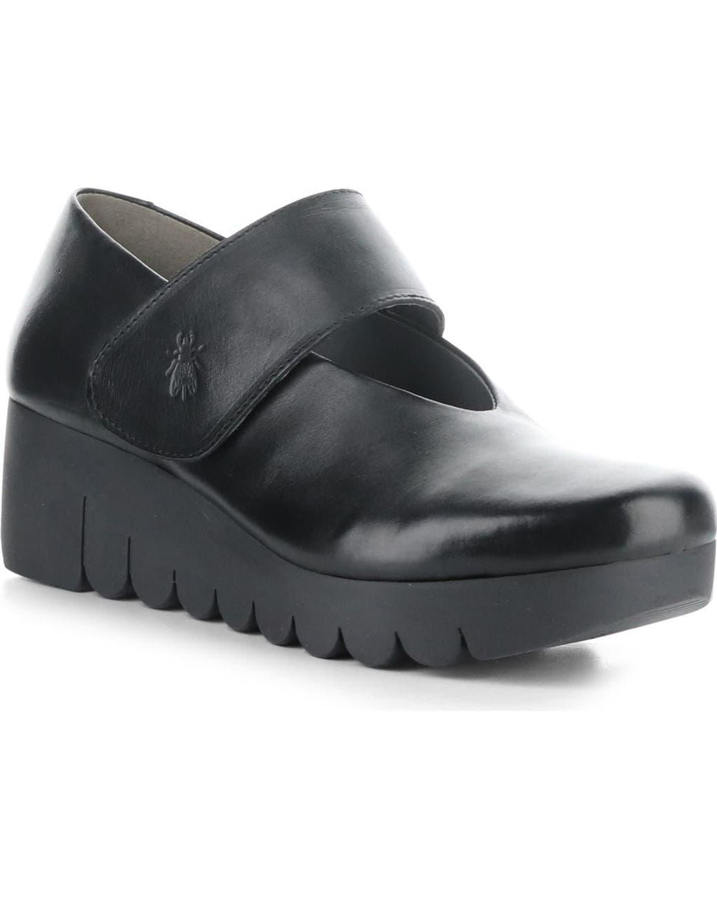 Fly London Vari Mary Jane Platform Wedge Pump in Black | Lyst