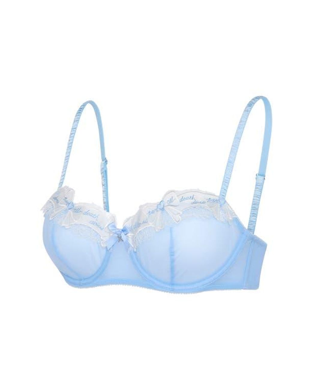Savage x Fenty Take A Vow Unlined Balconette Bra in Blue | Lyst