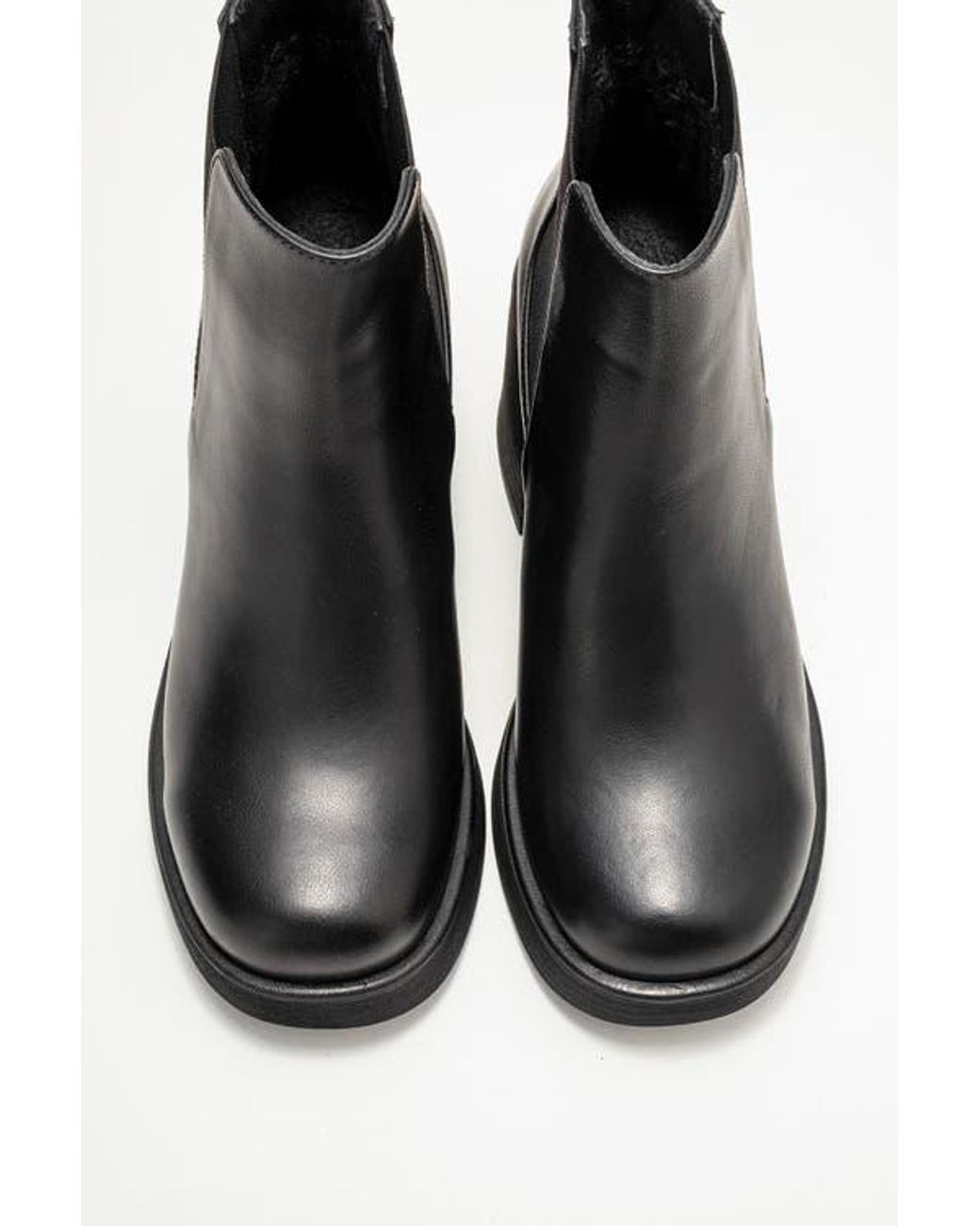 Forever & Always Shoes Lysa Leather Platform Boot in Black | Lyst
