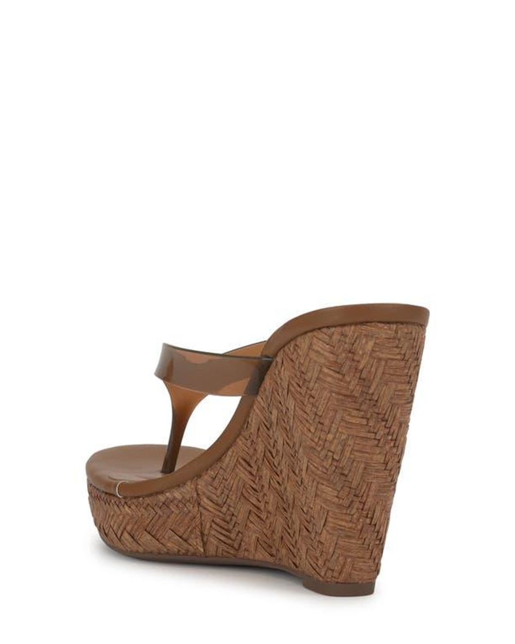 Jessica Simpson Jyseta Platform Wedge Flip Flop in Brown | Lyst
