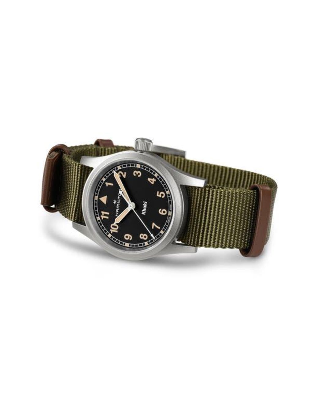 Hamilton Khaki Field Nato Strap Watch, 33Mm in Gray for Men | Lyst