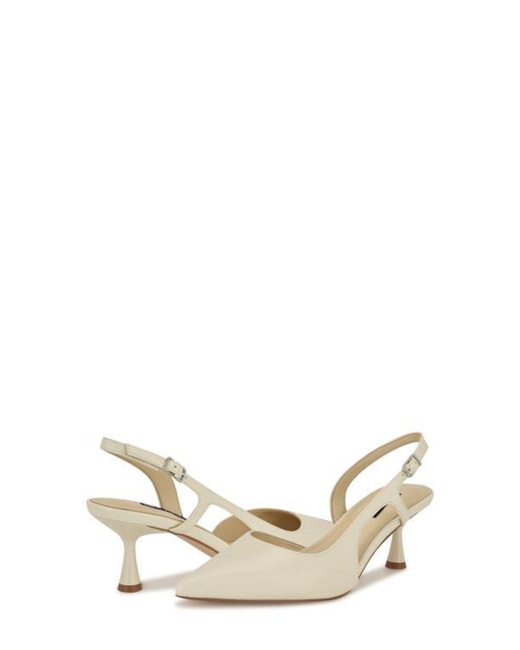 Nine West Renela Pointed Toe Slingback Pump in Metallic | Lyst