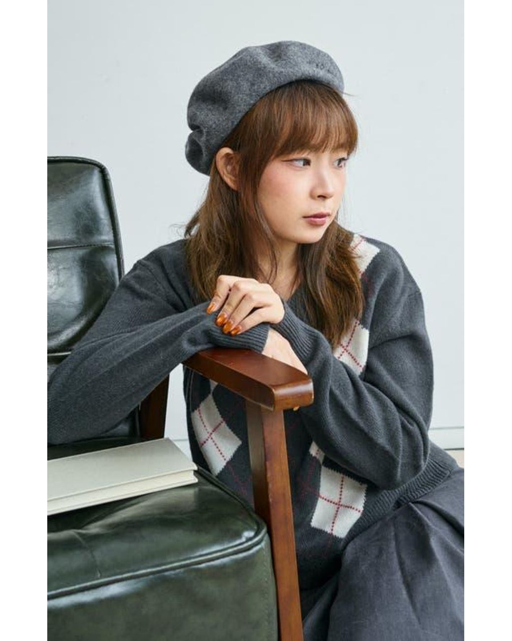 Lost Pattern Bon Chic Wool Blend Beret in Gray | Lyst