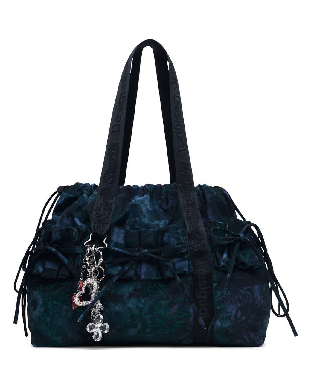 Desigual X Collina Strada Large Batik Pattern Satin Shoulder Bag in ...