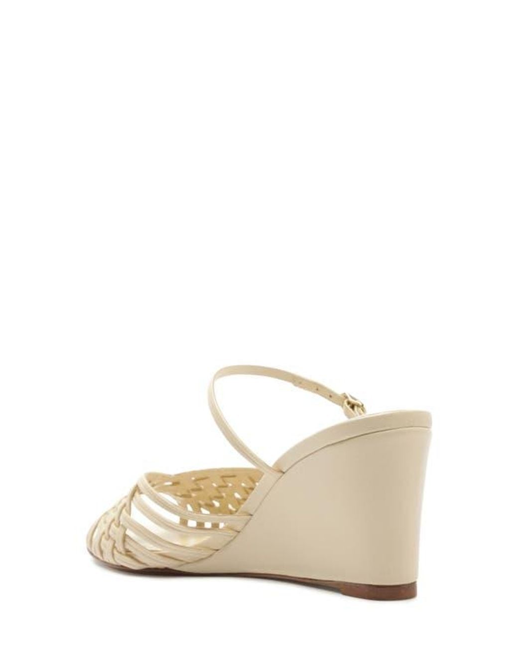 Alexandre Birman Lilian Woven Wedge Slide Sandal in Natural | Lyst
