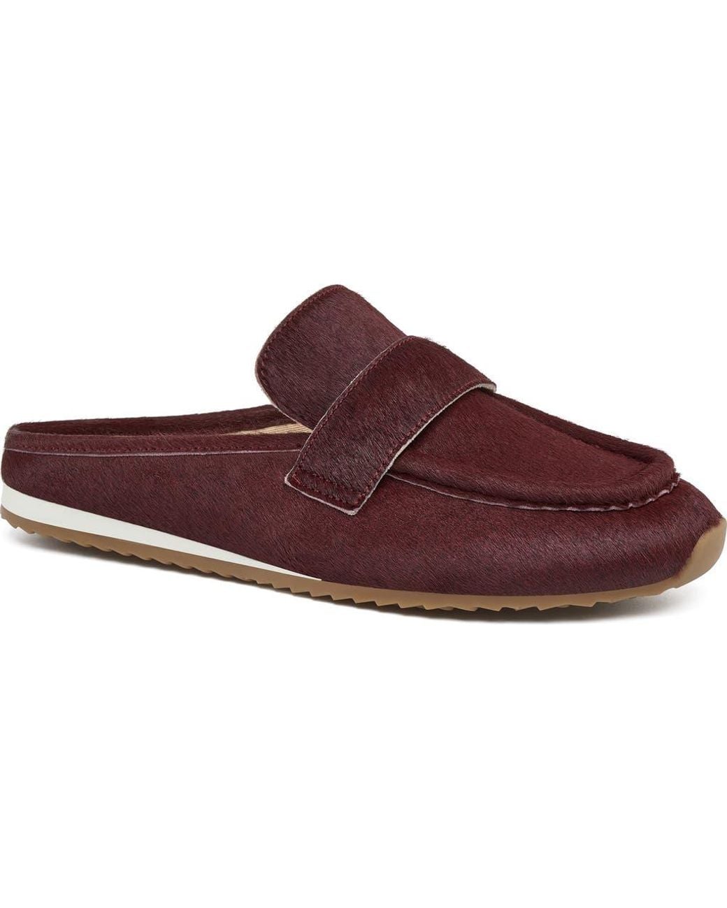 J/Slides Paula Leather Mule in Red | Lyst