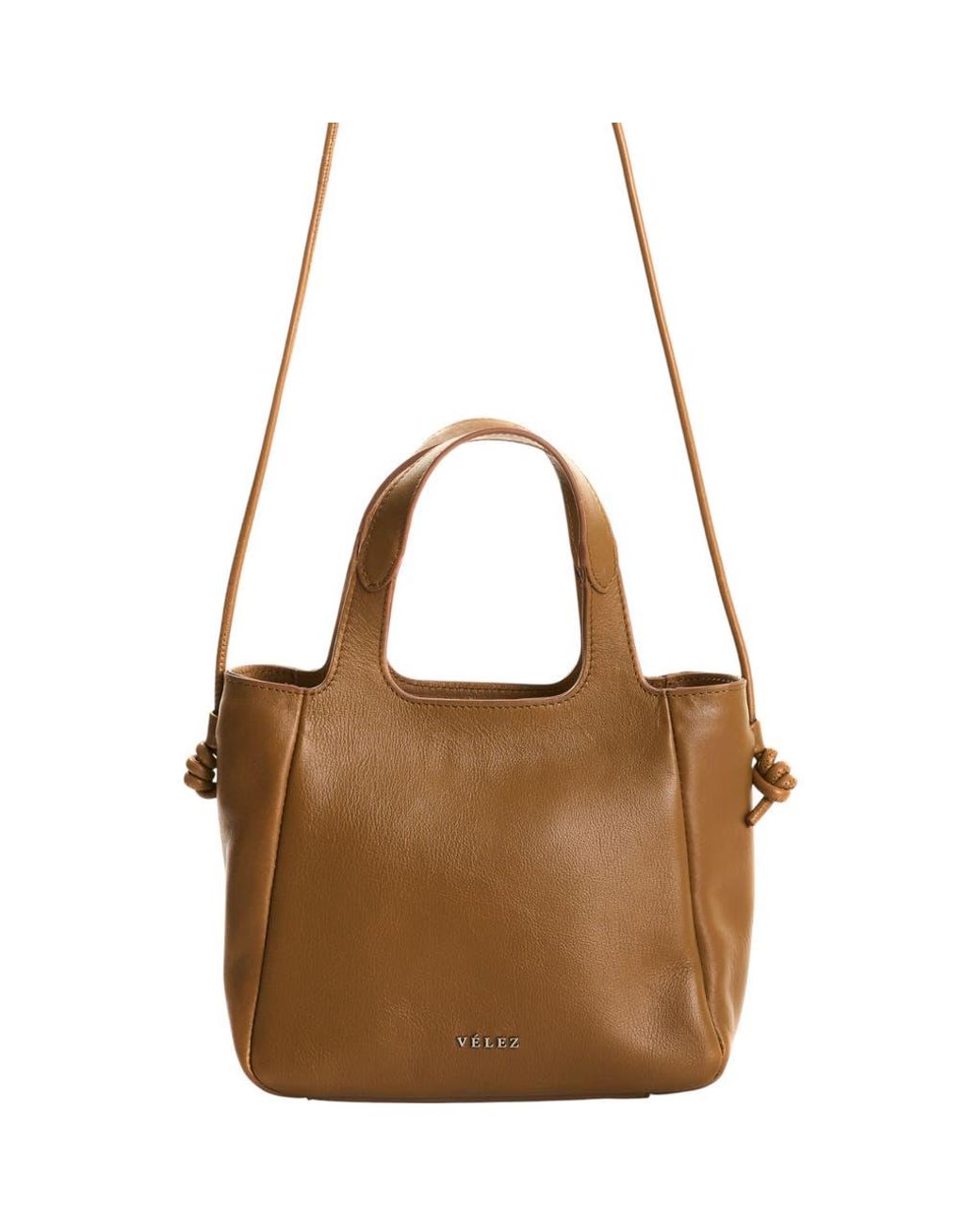 Velez Ailana Leather Crossbody Bag in Brown | Lyst