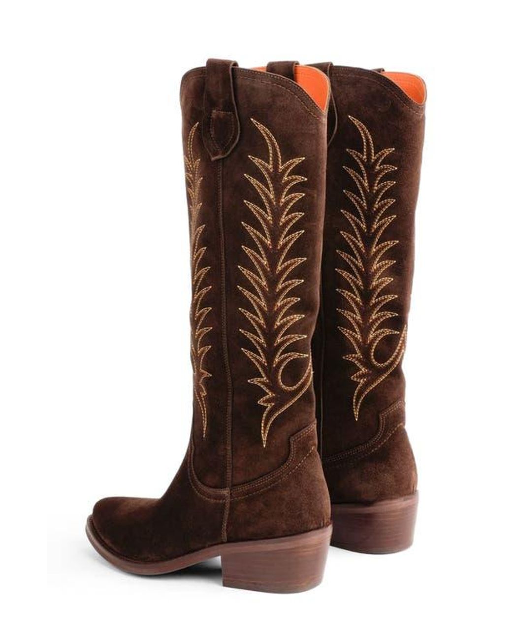 Penelope Chilvers Blanca Embroidered Western Boot in Brown | Lyst