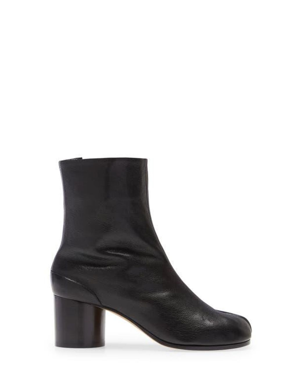 Maison Margiela Tabi Leather Boot in Black | Lyst