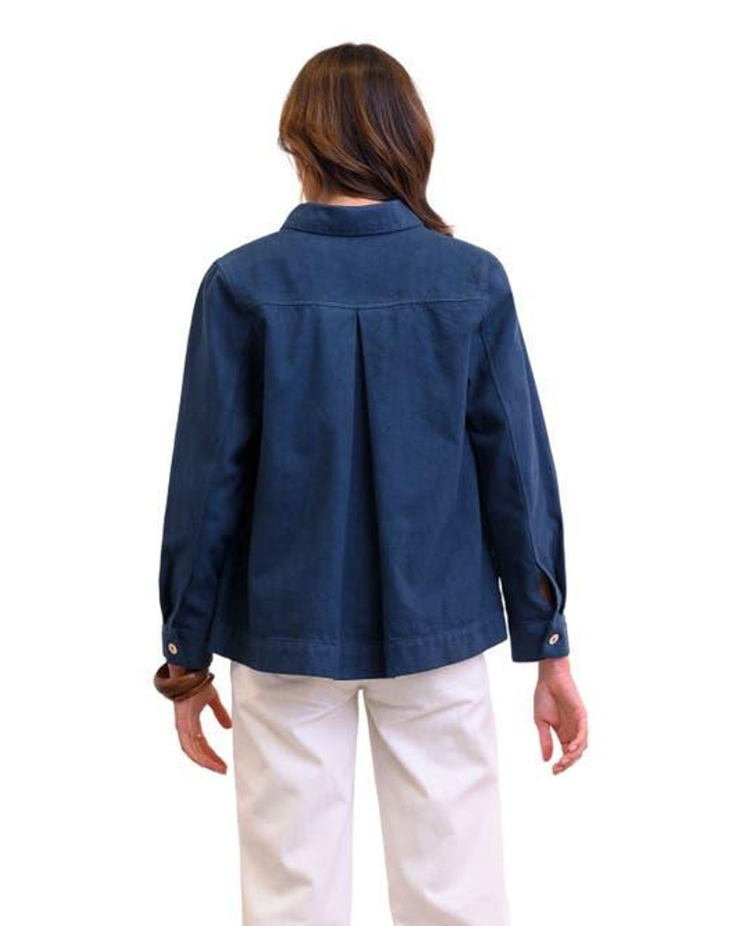 Celtic & Co. Cotton Twill Pleat Back Jacket in Blue | Lyst