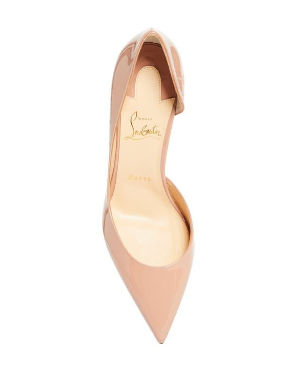 Christian Louboutin Iriza Pointed Toe Half D'Orsay Pump in Pink | Lyst