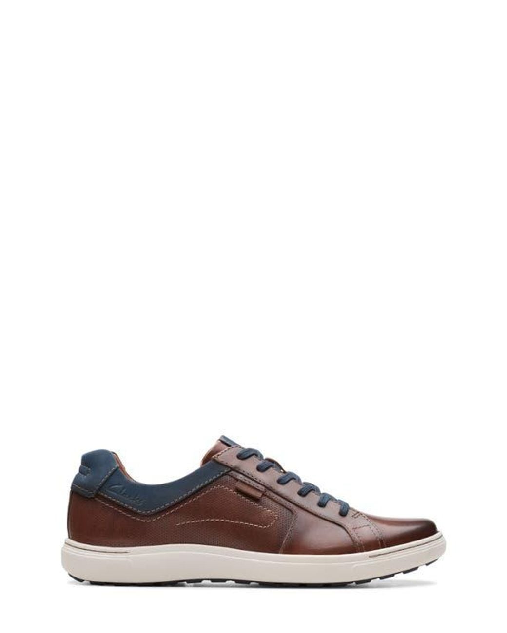 Clarks Mapstone Lace-Up Leather Sneaker in Brown for Men | Lyst