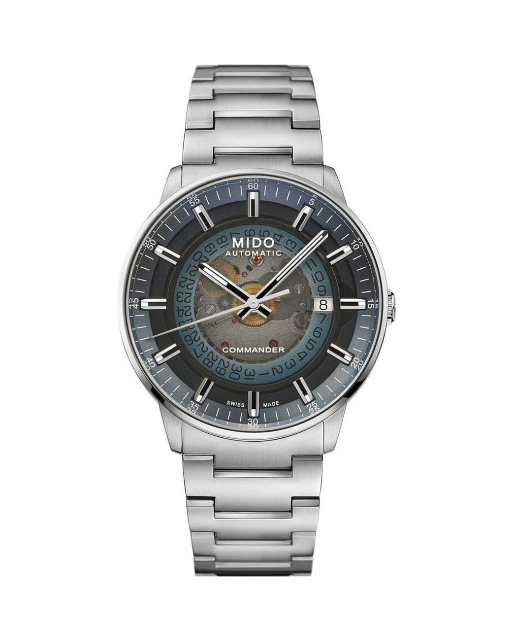 MIDO Commander Gradient Skeletal Automatic Bracelet Watch, 40Mm in Gray ...