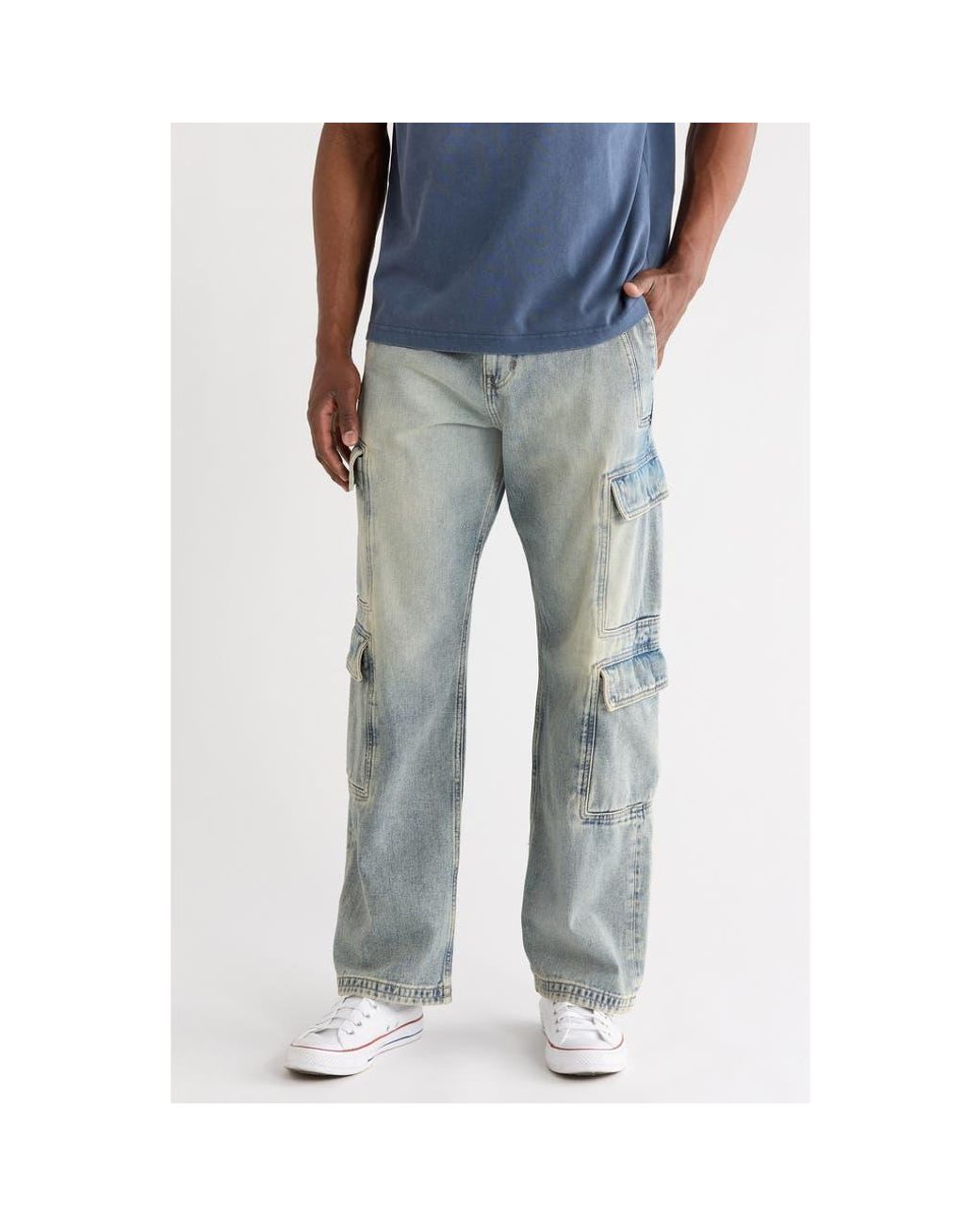 PacSun Clark Baggy Cargo Jeans in Blue for Men | Lyst