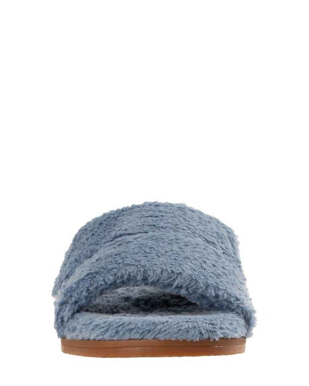 Revitalign Callie High Pile Fleece Slide Slipper in Blue | Lyst