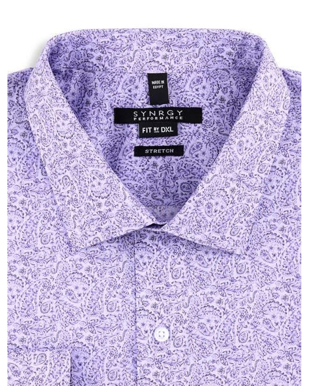 Synrgy by DXL Big & Tall Modern Paisley Performance Dress Shirt in ...