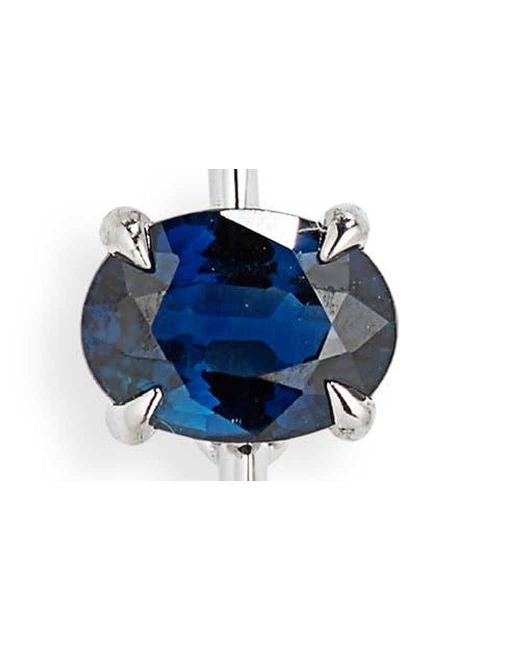 VALANI ATELIER Floating Sapphire & Diamond Linear Earrings in Metallic ...