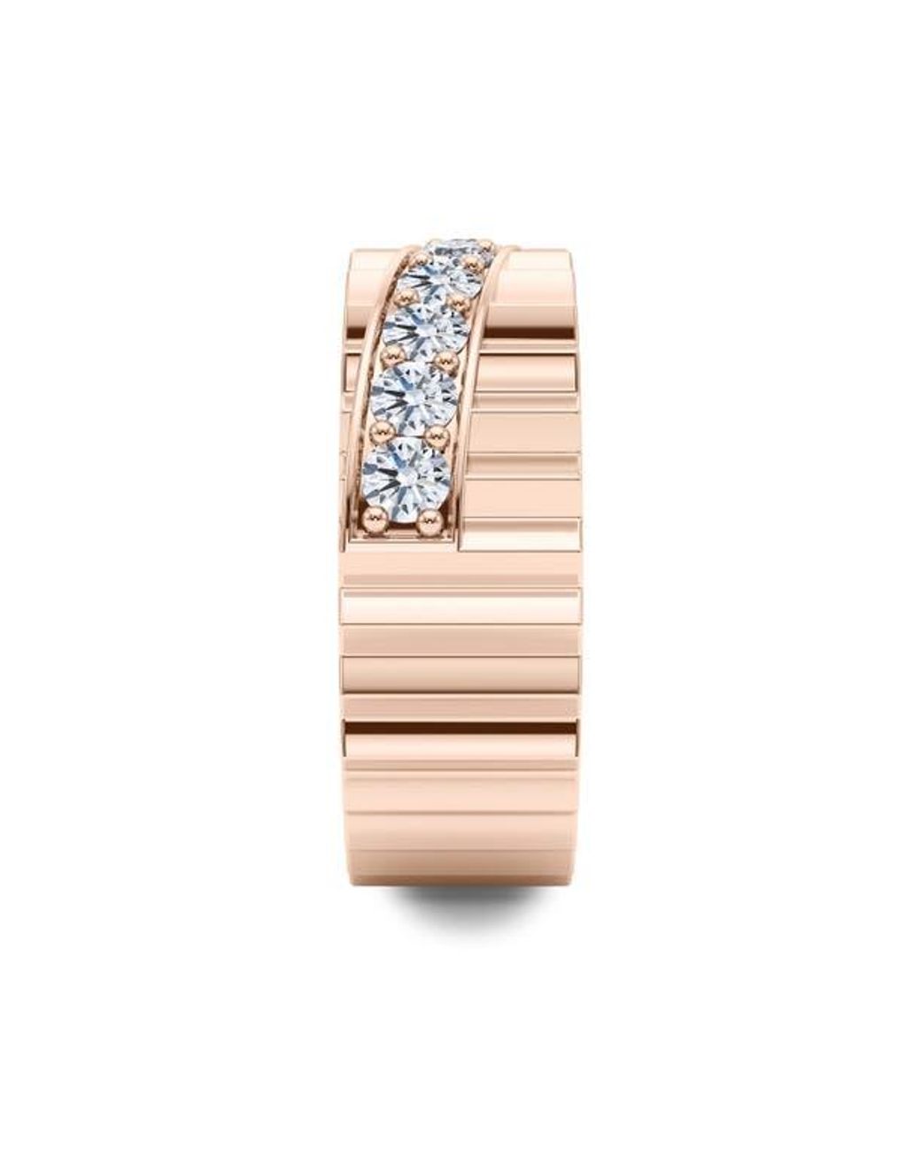 HauteCarat Diagonal Fluted Lab Grown Diamond Ring in White | Lyst