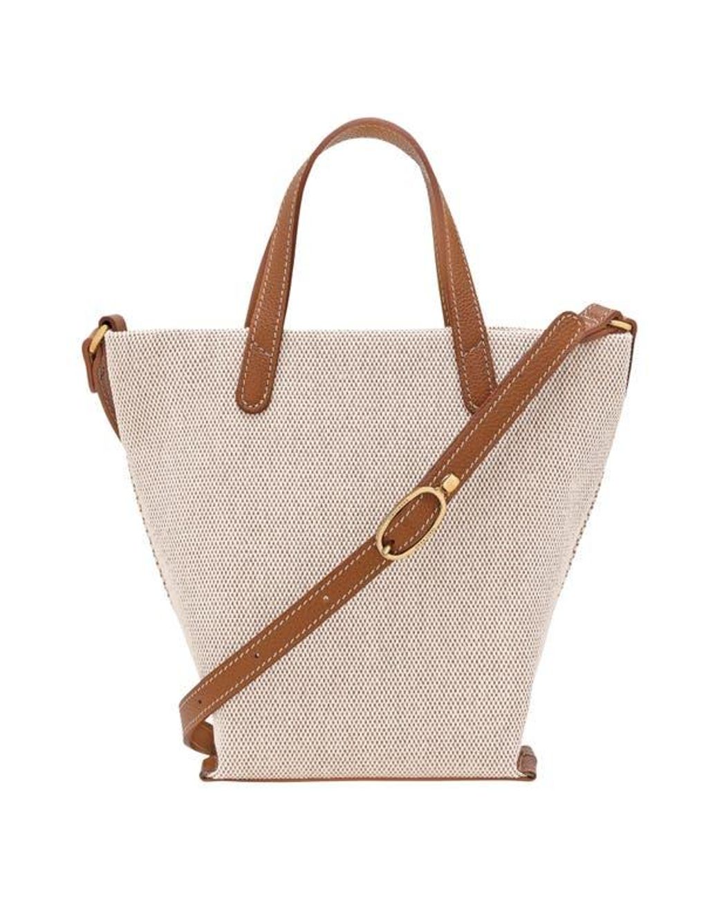 Longchamp Extra Small Le Foulonne Toile Cotton Canvas & Leather Tote in ...