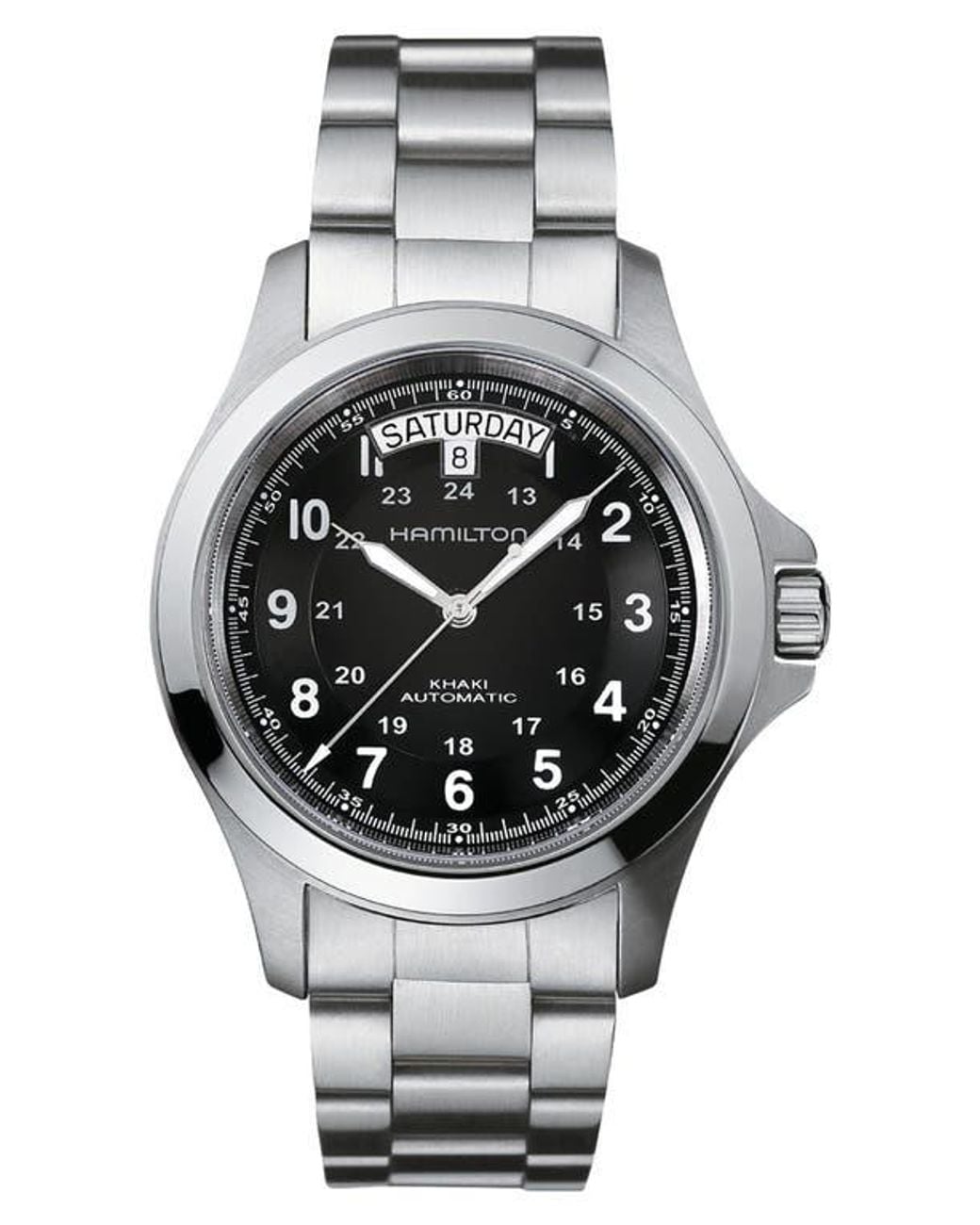 Hamilton Khaki Field Automatic Bracelet Watch, 40Mm in Gray for Men | Lyst
