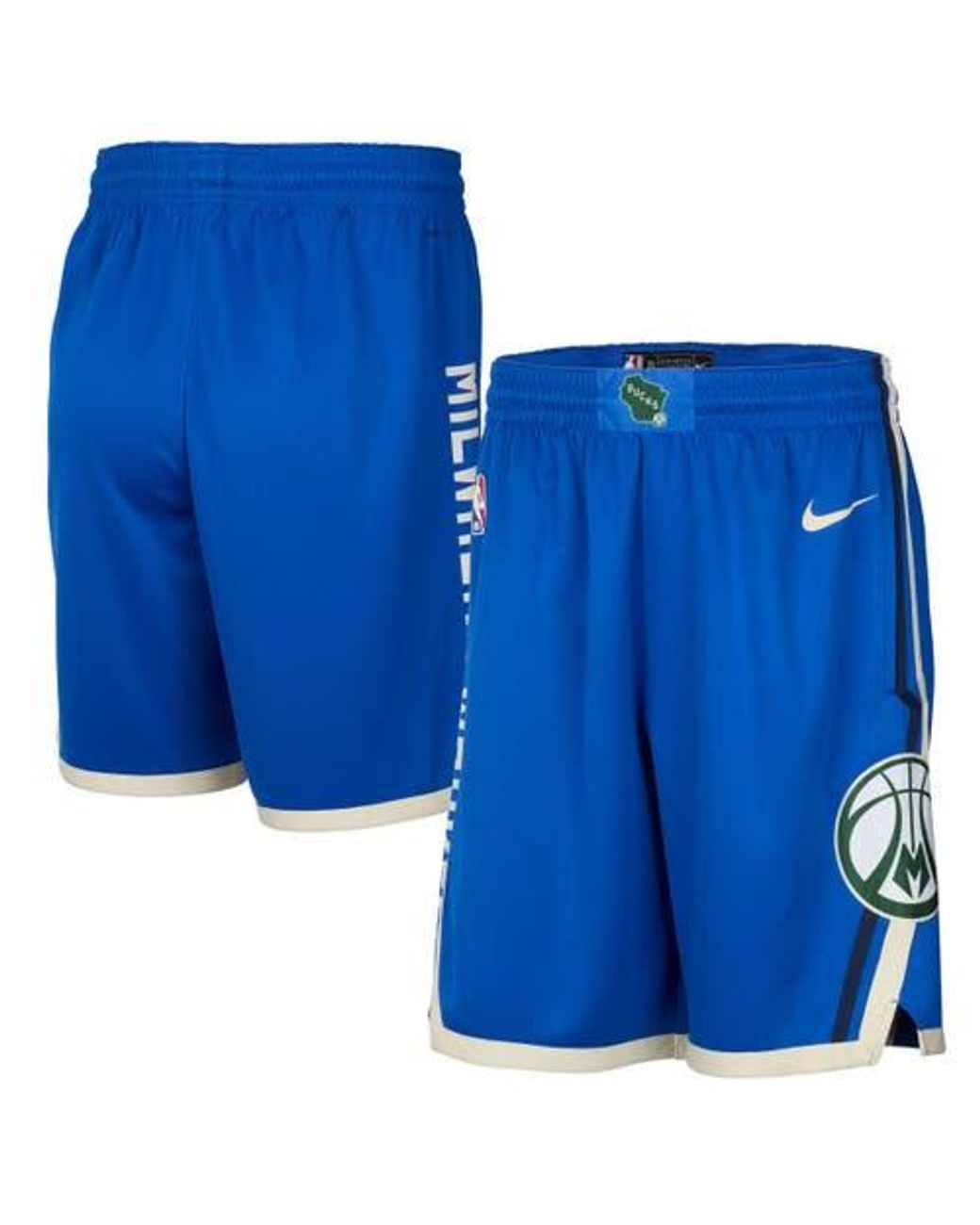 Nike Milwaukee Bucks 2024/25 City Edition Swingman Shorts in Blue for ...