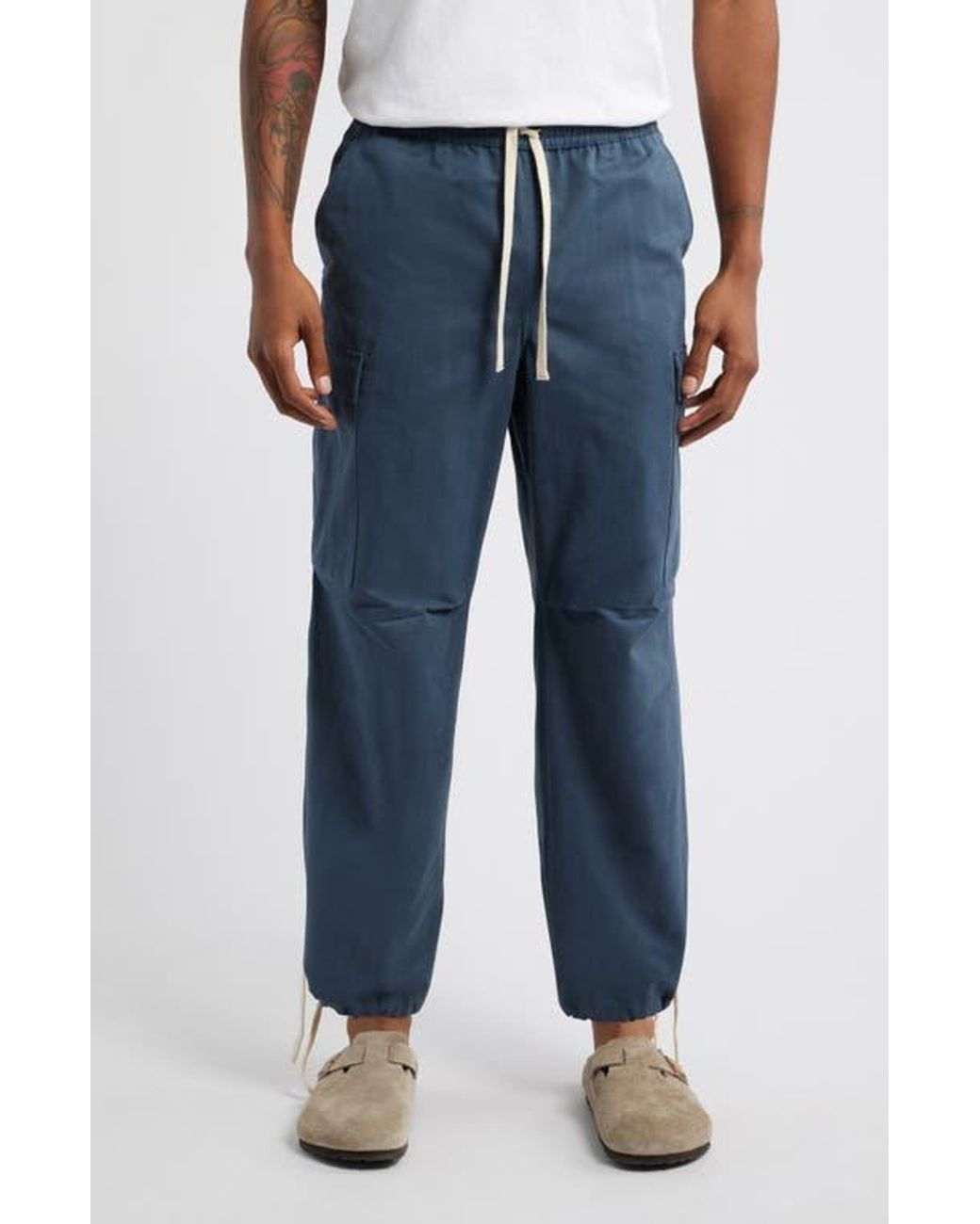 Standard Issue Pd Drawstring Cargo Pants in Blue for Men | Lyst